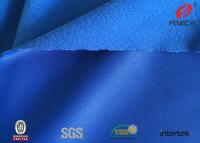 China Embossed Super Polyester Tricot Knit Fabric School Uniform Material Navy Blue for sale