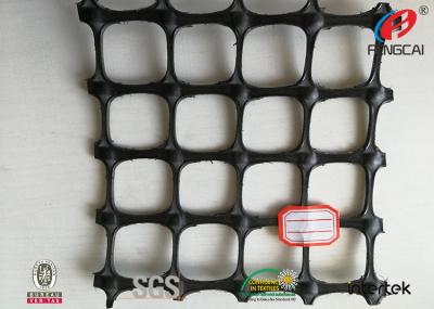 China Polyester Geogrid Mesh Soil Reinforcement Fabric 50M Length 1-6M Width 25-300kN/m Strength for sale