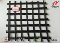 China Custom Fiberglass Geogrid 20-200 kN/m Tensile Strength 1-6m Width for Pavement Reinforcement for sale