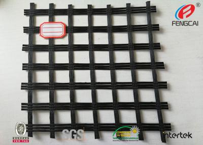 China Custom Fiberglass Geogrid 20-200 kN/m Tensile Strength 1-6m Width for Pavement Reinforcement for sale