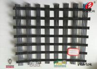 China Polyester Biaxial Geogrid Reinforcement Fabric 30-150KN/m Tensile Strength 1-6m Width for Soil Foundation for sale