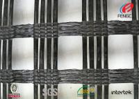 China Polyester Biaxial Geogrid Reinforcement Fabric 30-150KN/m Tensile Strength 1-6m Width for Soil Foundation for sale