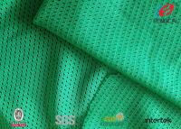 China Lime Green Dull Sports Mesh Fabric 100% Polyester Moisture Wicking 185cm Width 120GSM for sale