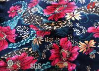 China Flower Printed Elastic Spandex Velvet Fabric 245GSM 1.52M Width Korea Velvet for Garment for sale