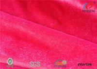 China Dry Fit Polyester Velvet Upholstery Fabric 4 Way Stretch 75D 40D 220GSM for sale
