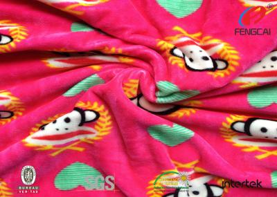 China Knitted Polyester Spandex Velvet Fabric 205gsm 172cm Wide Custom Colors for sale