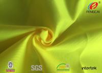 China 85CM Width High Visibility Polyester Fabric , Yellow Reflective Fabric EN20471 TEST for sale
