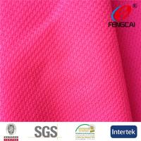 China 75D DTY 130gsm Interlock Knit Fabric , Red 100% Polyester Lining Fabric for sale