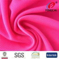 China 75D DTY 130gsm Interlock Knit Fabric , Red 100% Polyester Lining Fabric for sale