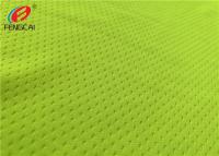 China High Visibility Polyester Fluorescent Mesh Material Fabric , Elastic Mesh For Vests for sale