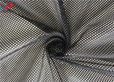 China Custom Color 100% Polyester Sports Mesh Fabric 120gsm 155cm Breathable Big Hole Mesh for Bags for sale