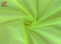 China 100% Polyester Warp Knitting Fluorescent Yellow Sports Mesh Fabric 90GSM 150CM for sale