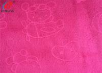 China Super Soft Polyester Minky Plush Fabric , Embossed Velboa Fabric For Making Toy for sale
