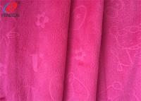 China Super Soft Polyester Minky Plush Fabric , Embossed Velboa Fabric For Making Toy for sale