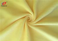 China Yellow Plain Dyed Super Soft Knitted Minky Plush Fabric 200GSM 58-60 Inch for Blanket for sale