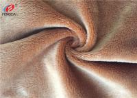 China 2 Pile Height Polyester Knitted Minky Plush Fabric Solid Color Soft Velboa for sale