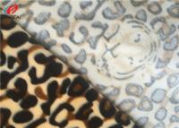 China Stretching Polyester Spandex Velvet Fabric Animal Printed Warp Knitting 240GSM 160CM for sale