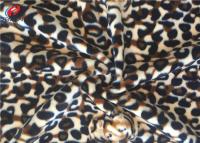 China Stretching Polyester Spandex Velvet Fabric Animal Printed Warp Knitting 240GSM 160CM for sale
