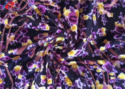 China 95% Polyester 5% Spandex 4 Way Stretch Velvet Burnout Fabric 220GSM 155CM for Dress for sale