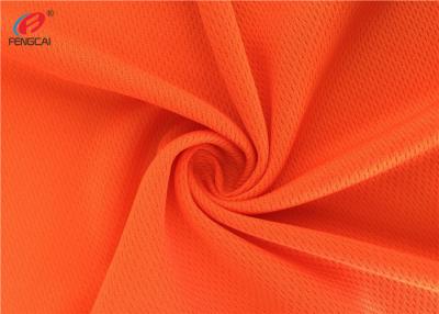 China Orange Reflective Fluorescent Material Fabric Multifunctional Bird Eyes Mesh Fabric for sale