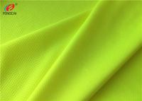 China 100% Polyester Bird Eye Mesh Fluorescent Fabric 152CM Width 150GSM Weight for Safety Vests and Jerseys for sale