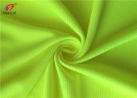 China 100% Polyester Bird Eye Mesh Fluorescent Fabric 152CM Width 150GSM Weight for Safety Vests and Jerseys for sale
