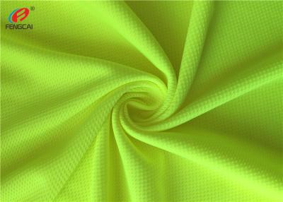 China 100% Polyester Bird Eye Mesh Fluorescent Fabric 152CM Width 150GSM Weight for Safety Vests and Jerseys for sale