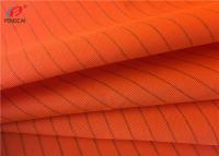 China Neon Color Polyester Conductive Wire Fluorescent Material Fabric For Vest for sale