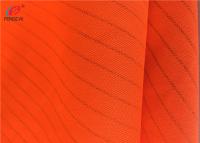 China Neon Color Polyester Conductive Wire Fluorescent Material Fabric For Vest for sale
