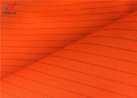 China Neon Color Polyester Conductive Wire Fluorescent Material Fabric For Vest for sale