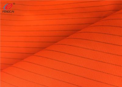 China Neon Color Polyester Conductive Wire Fluorescent Material Fabric For Vest for sale