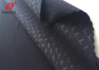 China Embossed Weft Knitted Polyester Spandex Fabric - 152cm Width, 180 GSM Weight, Black Sports Lycra Material for sale