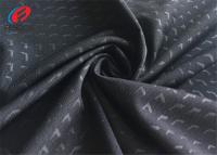China Embossed Weft Knitted Polyester Spandex Fabric - 152cm Width, 180 GSM Weight, Black Sports Lycra Material for sale