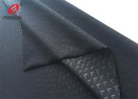 China Embossed Weft Knitted Polyester Spandex Fabric - 152cm Width, 180 GSM Weight, Black Sports Lycra Material for sale