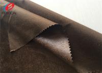 China 100% Polyester Warp Knitted Faux Suede Fabric - 110 GSM, 160 CM Width, Customizable Upholstery Material for sale