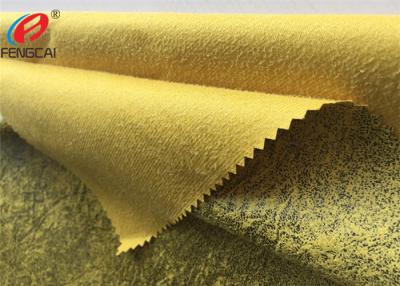 China Warp Knitted Bronzing Micro Suede Polyester Fabric 150CM Width 120GSM Weight for Sofa Upholstery for sale