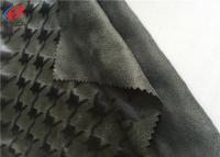 China Knitted Faux Micro Suede Polyester Fabric Embossed Home Textile Material For Upholstery for sale
