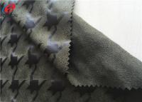 China Knitted Faux Micro Suede Polyester Fabric Embossed Home Textile Material For Upholstery for sale