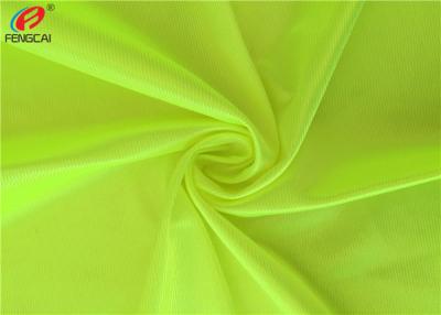 China Yellow Shiny Dazzle 100% Polyester Tricot Knit Fabric 150cm 175GSM for Basketball Uniform for sale