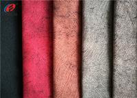 China Microfiber Sofa Velvet Upholstery Fabric 100 Polyester Embossed Burnout for sale