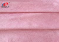 China Pink Printed Suede Fabric 240 GSM 150 CM Width for Sofa Upholstery and Automotive Interiors for sale