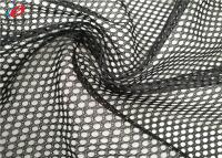 China Big Hole Black Dry Fit Mesh Fabric 60-120 GSM 150cm Width for Sportswear and Athletic Apparel for sale