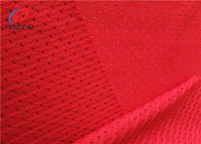 China 100% Polyester Mesh Fabric 130 GSM 170cm Red Sports Lining for Clothing for sale
