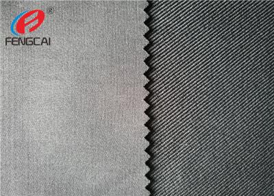 China Waterproof Black Solid Color Twill Fabric 90 Polyester 10 Spandex 220 GSM for Garment for sale