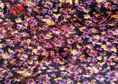 China 4 Way Stretch Burnout Velvet Fabric 95% Polyester 5% Spandex 150cm Width for Garment for sale