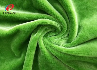 China Green Micro Velvet Upholstery Fabric 60 Inch Wide 100% Polyester 180-250 GSM for sale