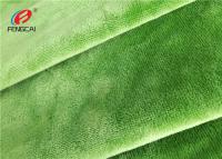 China Green Micro Velvet Upholstery Fabric 60 Inch Wide 100% Polyester 180-250 GSM for sale
