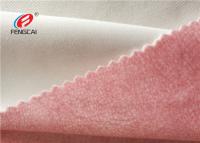 China Pink Printed Suede Fabric 240 GSM 150 CM Width for Sofa Upholstery and Automotive Interiors for sale