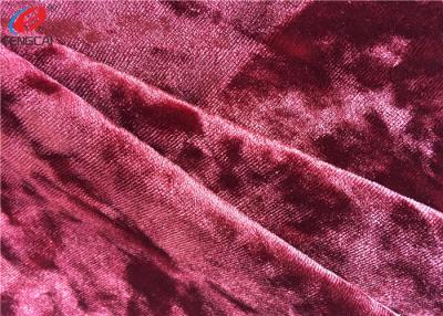China 95% Polyester 5% Spandex Velvet Fabric 255GSM 64 Inch for Skirt Garment Upholstery for sale