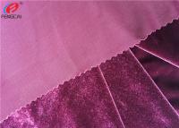 China Super Soft Polyester Spandex Velvet Fabric , Elastic Korean Fabric Eco - Friendly for sale